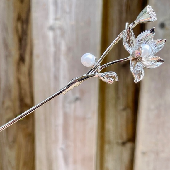 Accessories | Lotus Hair Stick Metal Bun Holder Hair Pin Lotus Hair ...